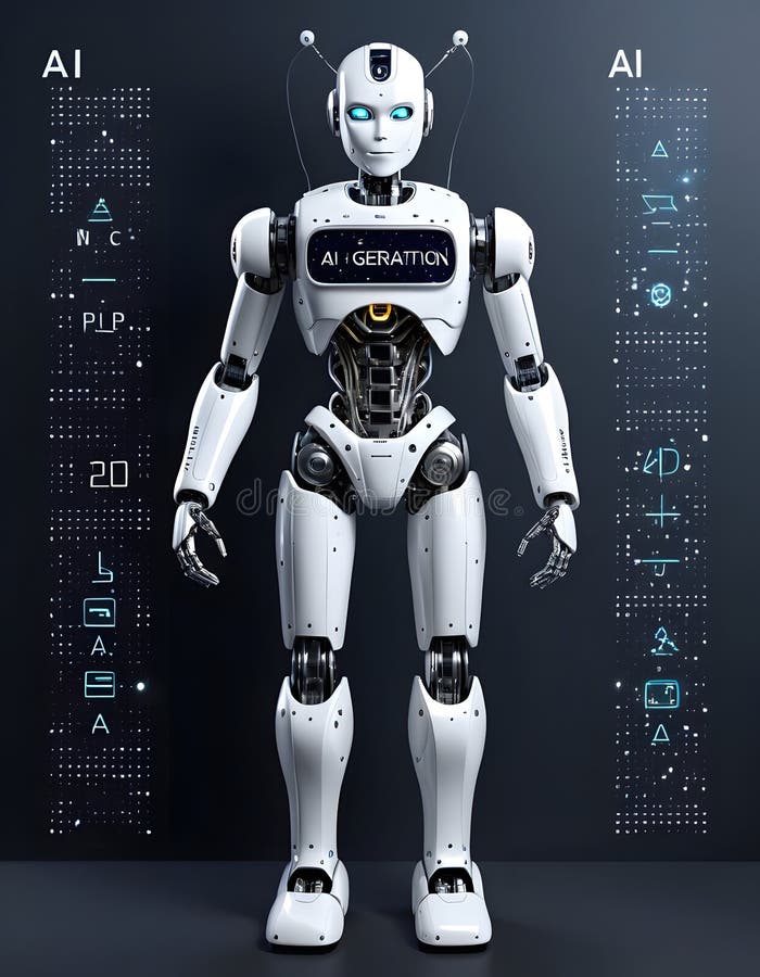 AI Generation Robotic Figure Stock Image - Image of programmed ...