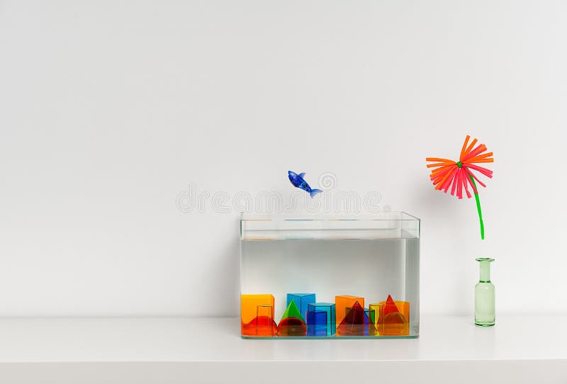 Robotic fish in aquarium stock photo. Image of shelving - 247480426