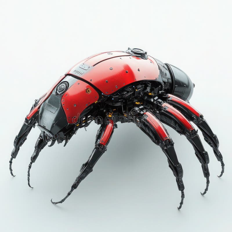 Robotic Fly Insect Bundle: Black and Red Mechanical Cyber Animal ...