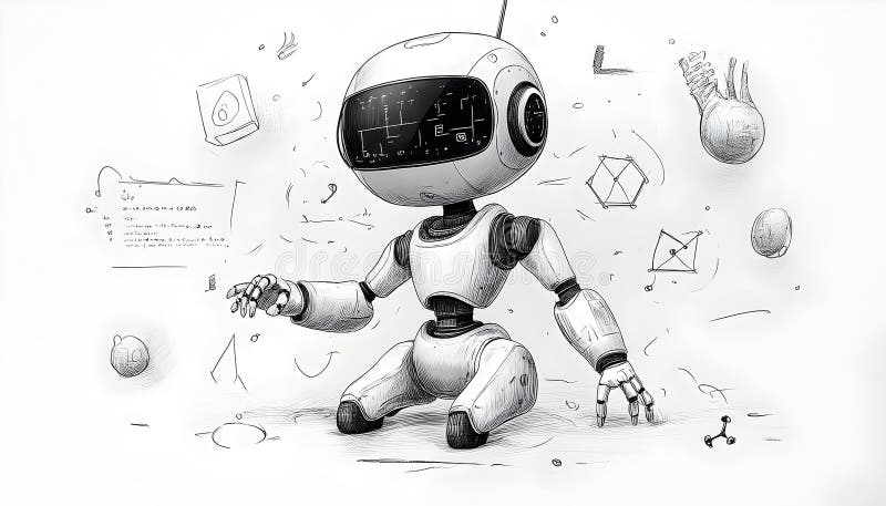 Robotic Form Surrounded by Sketched Scientific Visualizations ...