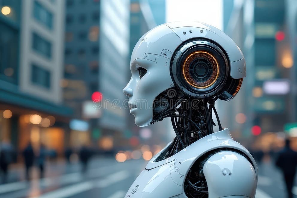 Robotic Future in Action stock illustration. Illustration of artificial ...