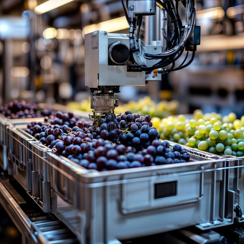 Modern Robotics: Grape Processing with Technology, Generative Ai Stock ...