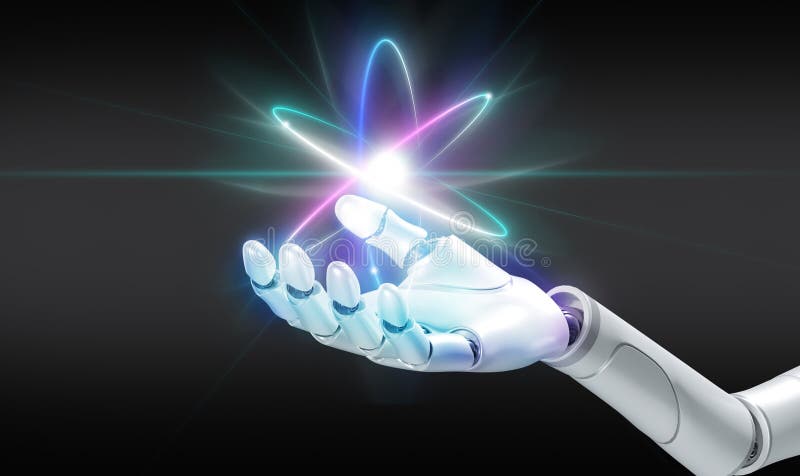 Robotic Hand, AI, Activates Nuclear or Atomic Energy. the Uses of ...