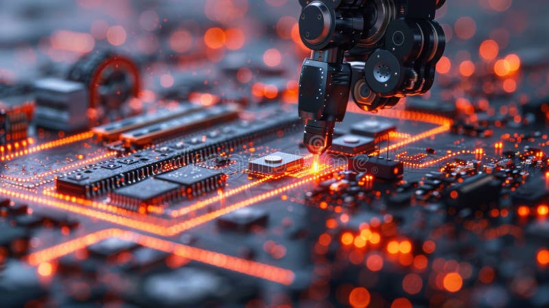 Robotic Hand Assembling Electronic Components with Precision for ...