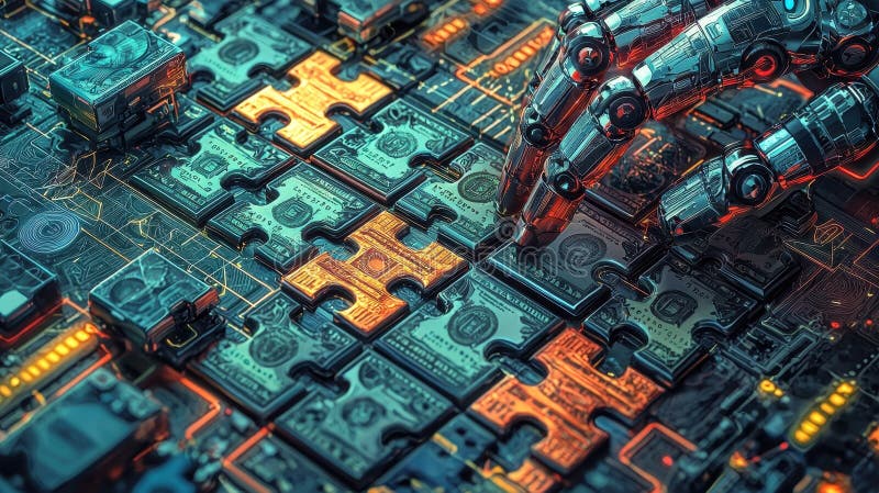 Robotic Hand Assembling Puzzle Pieces Made of Circuit Boards ...