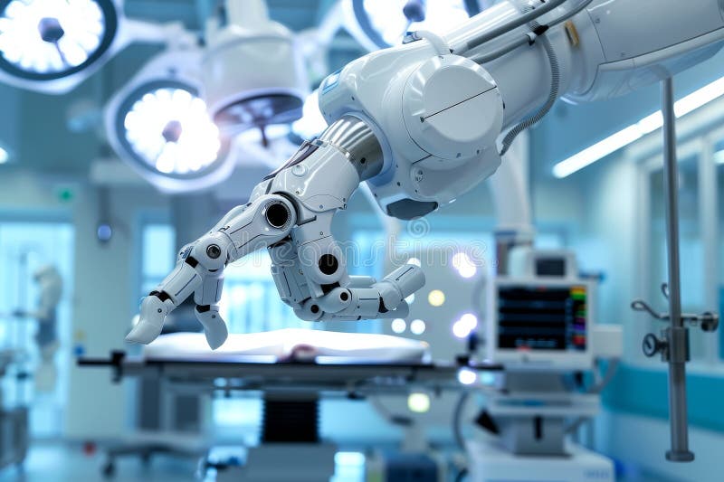 A Robotic Hand Assisting in a Surgical Procedure in an Operating Room ...