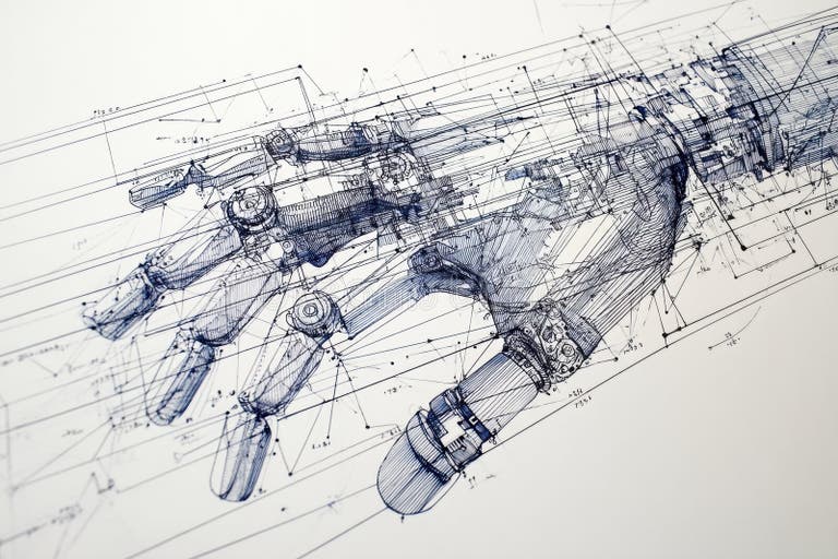 Robotic Hand Creates Abstract Artwork Using Algorithmic Lines in a ...