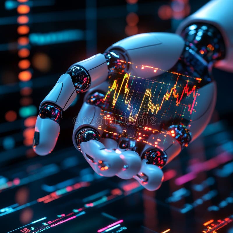 Robotic Hand Data stock illustration. Illustration of intelligence ...