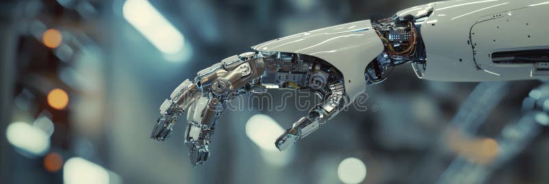Robotic Hand with Detailed Internal Components Exposed Stock ...