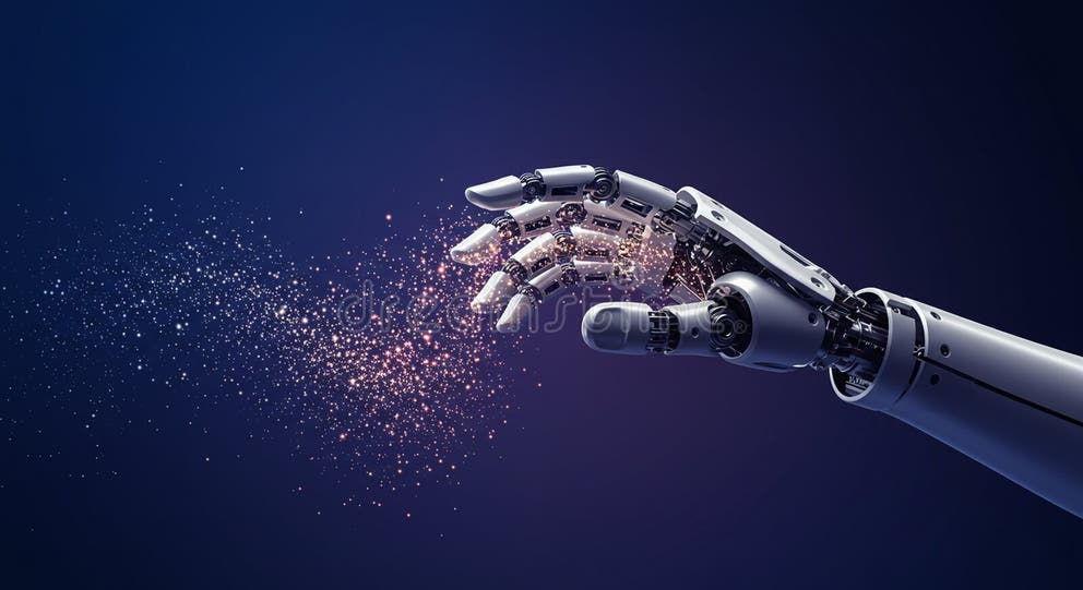 A Robotic Hand Extends from the Right Side of the Image, with a ...