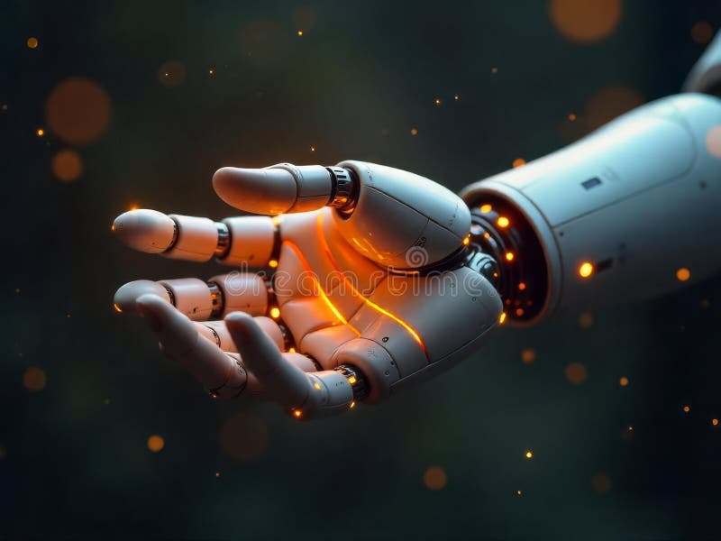 Robotic hand. stock illustration. Illustration of industrial - 378668855