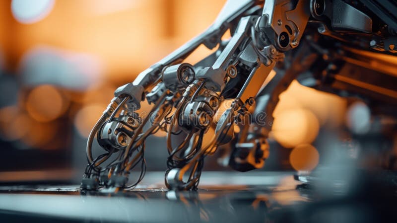 A Robotic Hand is Holding a Metal Object, AI Stock Image - Image of ...