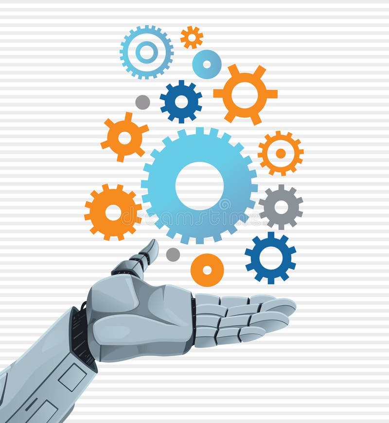 Robot arm stock vector. Illustration of device, metal - 17511544