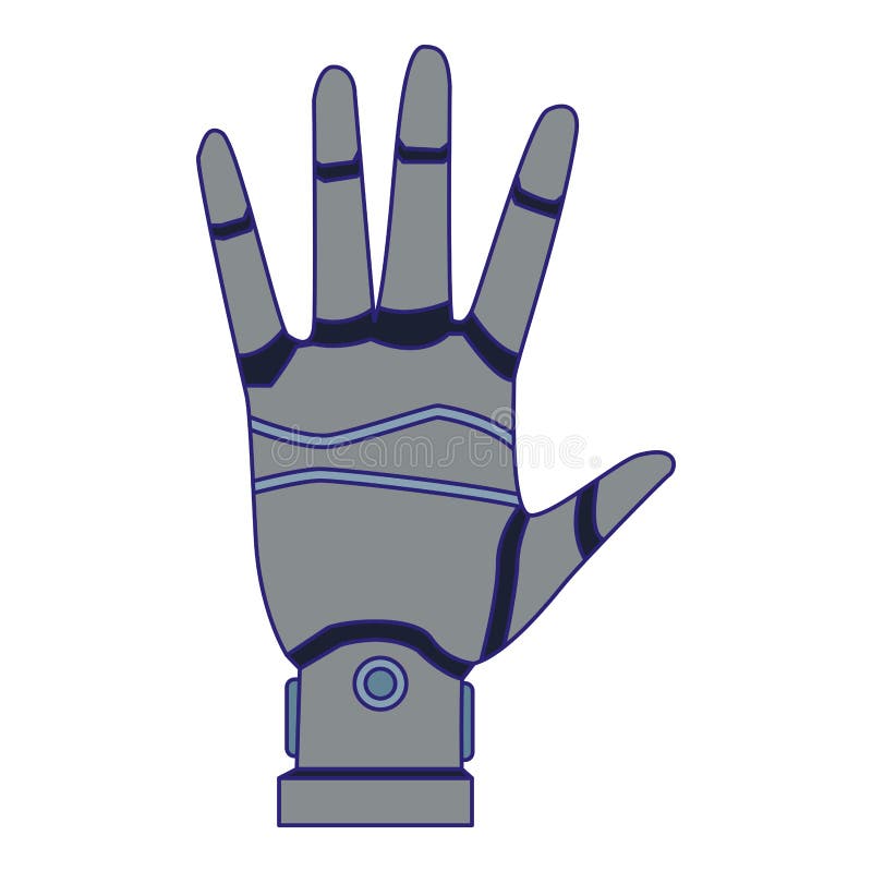 Robotic Arm Icon Cartoon Isolated in Black and White Stock Vector ...