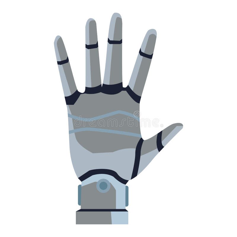 Robotic Arm Icon Cartoon Isolated in Black and White Stock Vector ...