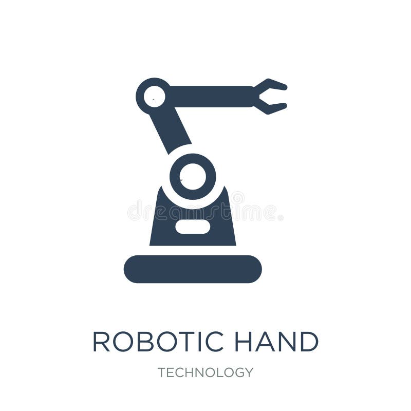 Robotic Hand Icon in Trendy Design Style. Robotic Hand Icon Isolated on ...