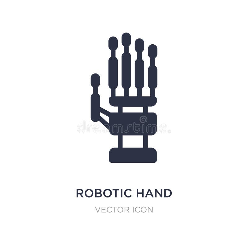 Robotic Hand Icon on White Background. Simple Element Illustration from ...