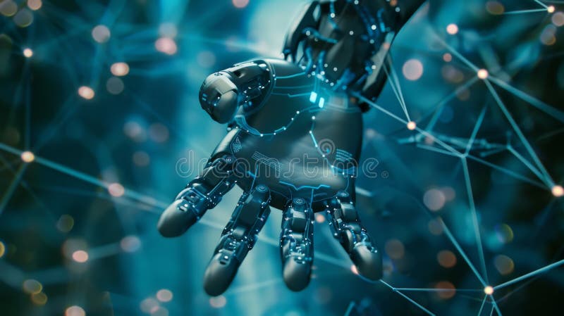 The Robotic Hand of Innovation.AI Generated Image Stock Image - Image ...