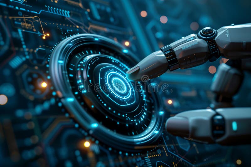 A Robotic Hand Interacting with a Digital Interface for an Artificial ...