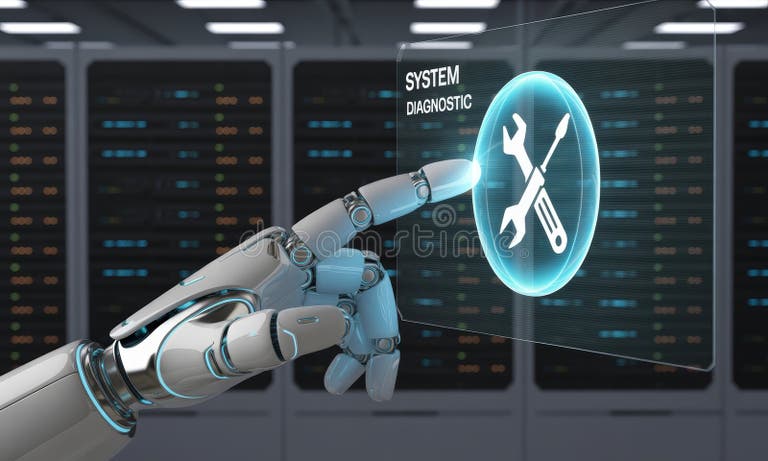 Robotic Hand Interacting with Holographic System Diagnostic Interface ...