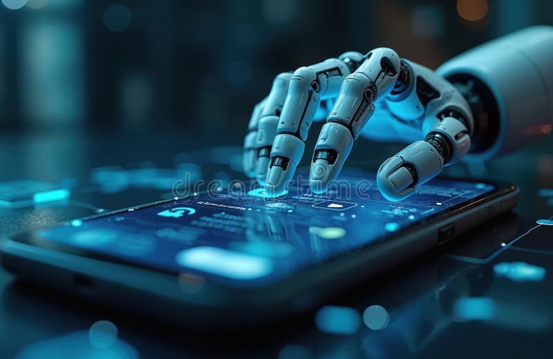 The Concept of Artificial Intelligence in the Modern Digital World Stock Photo - Image of ...