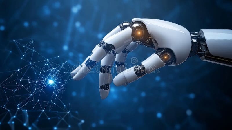 Robotic Hand Interfacing with Digital Network in Futuristic Technology ...