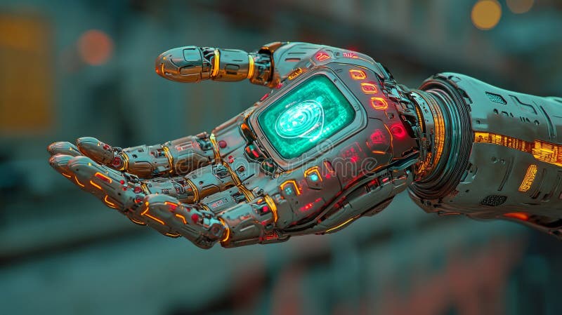 Robotic Hand with an Intricate Design, Highlighting Advanced Tech and ...