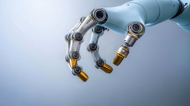 A Robotic Hand with Intricate Joints and Metallic Components Showcases ...
