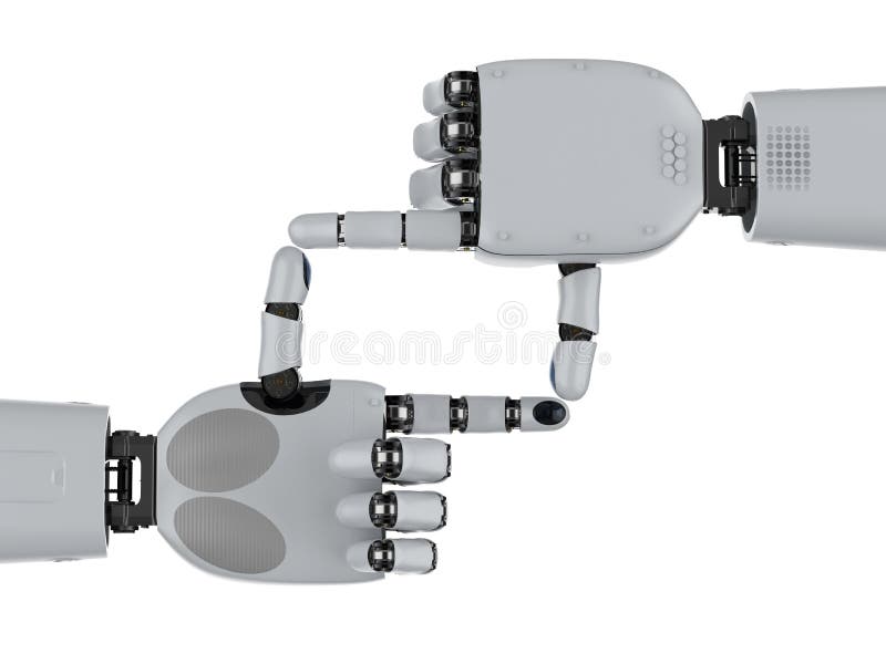 Robotic hand isolated stock illustration. Illustration of automaton ...