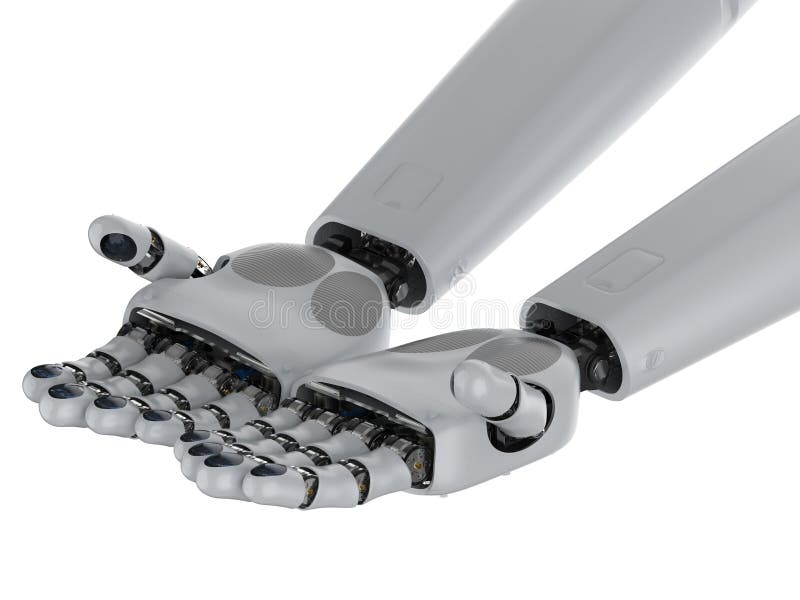 Robotic hand isolated stock illustration. Illustration of automaton ...