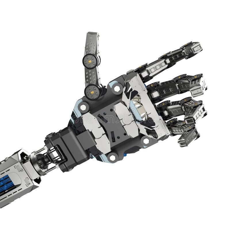 Robotic hand isolated stock illustration. Illustration of automaton ...