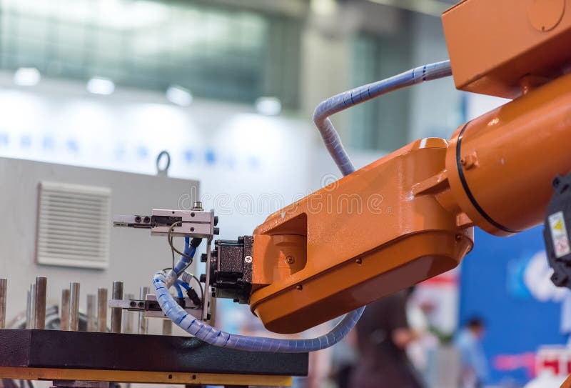 Robotic Hand Machine Tool at Factory Stock Photo - Image of ...