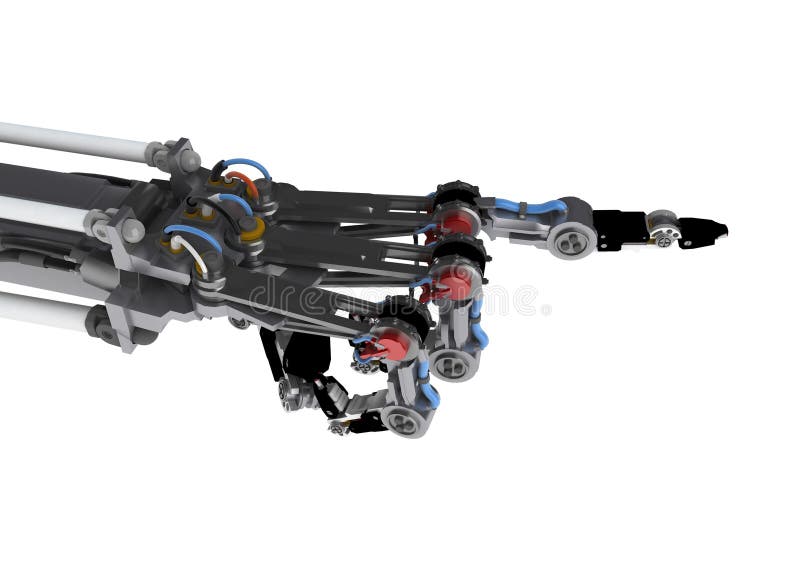 Robot Arm Pointing stock illustration. Illustration of electronic - 7426193