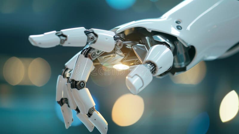 Closeup Shot of Robotic Hand Pointing Finger Stock Image - Image of ...