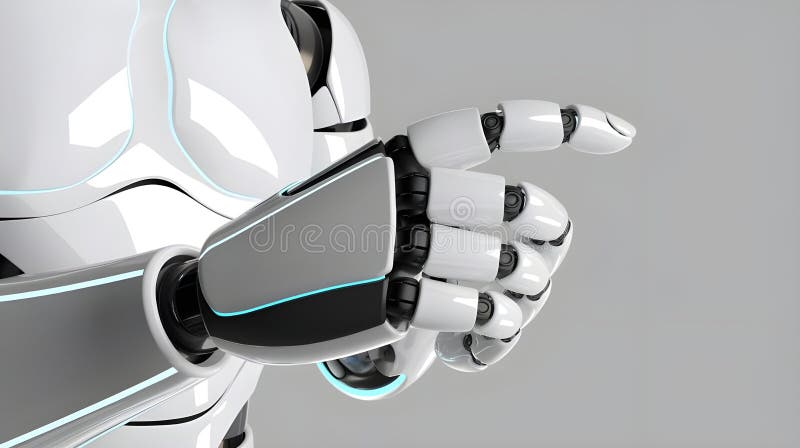 Robotic Hand Pointing Gesture Futuristic Technology Digital Artificial ...