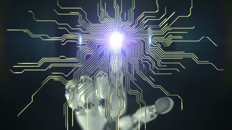 Robotic Hand Presses on the Screen and Makes Electronic Scheme ...