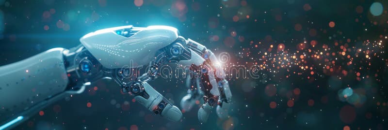 Robotic Hand Reaching Out stock photo. Image of cyborg - 319902462