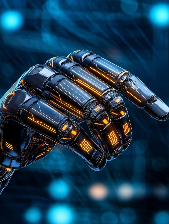 Robotic Hand Reaching Out Futuristic Technology Artificial Intelligence ...
