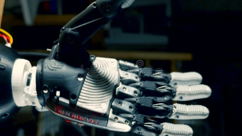 Robotic Hand in Work. New High Tech Robot Arm. Technology. Artificial ...