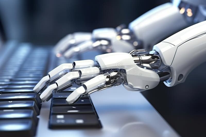 Robotic Hand Typing a Keyboard. ChatGPT Concept. Generative AI Stock ... Robotic Hand Typing a Keyboard. ChatGPT Concept. Generative AI Stock ...