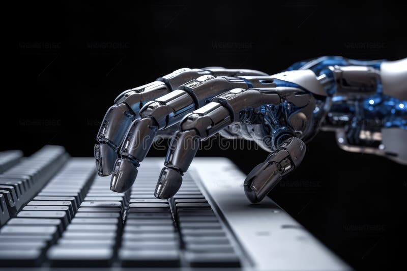 Robotic Hand Typing on a Keyboard. the Futuristic Future Stock ... Robotic Hand Typing on a Keyboard. the Futuristic Future Stock ...