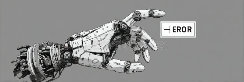 Broken Robotic Hand Displaying Error Symbol Stock Photos - Free ...