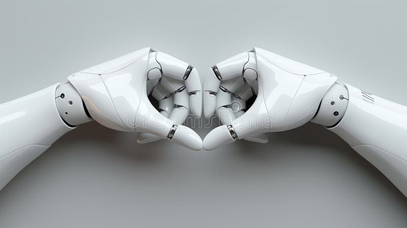 Robotic Hands Forming Heart Shape Friendly Artificial Intelligence ...
