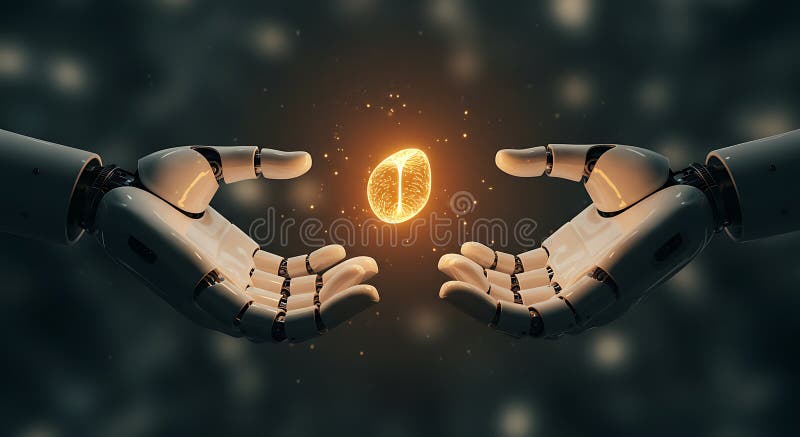 Robotic Hands Nurture a Radiant Seed of Promise - Generated Using Ai ...