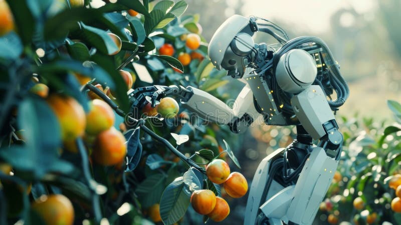 A Robotic Harvester Expertly Picks Ripe Fruit from the Trees Minimizing ...