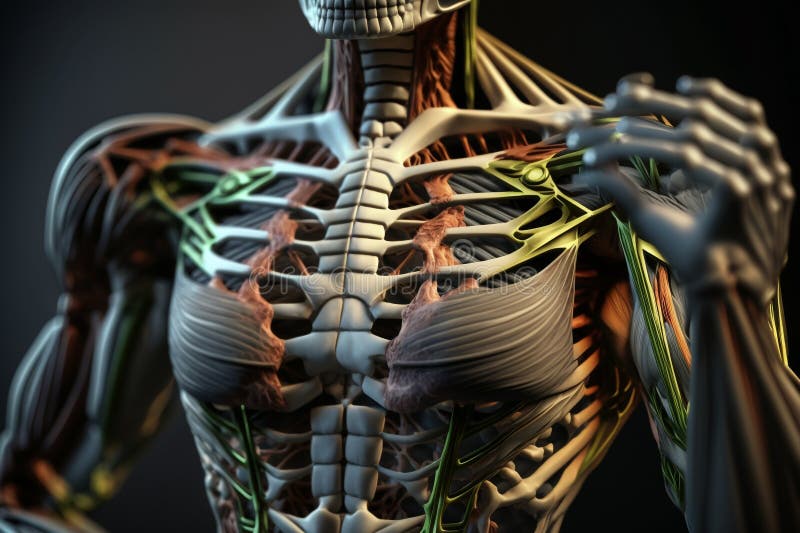 Robotic Human Cyborg Skeleton Illustration Generative Ai Stock Illustration Illustration Of