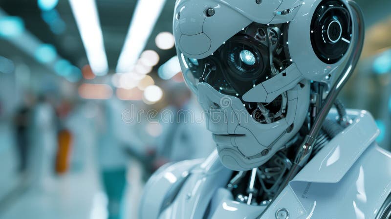 Robotic Humanoid in a Modern Laboratory Setting during Daytime Stock ...