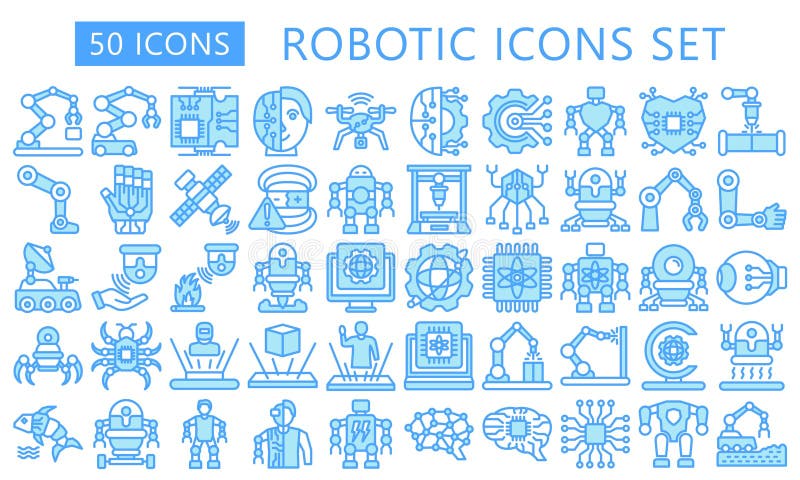 Robotics Dual Tone Blue Color Icons Pack Stock Vector - Illustration of ... Robotics Dual Tone Blue Color Icons Pack Stock Vector - Illustration of ...