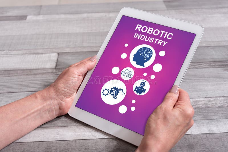 Robotic Industry Concept on a Tablet Stock Photo - Image of production ... Robotic Industry Concept on a Tablet Stock Photo - Image of production ...