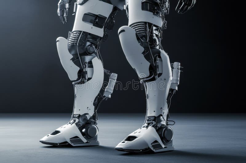 Robotic Legs Display Advanced Technology in a Sleek Design in a Dark ...